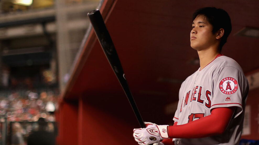 Dodgers' Shohei Ohtani signing a response to rising Diamondbacks