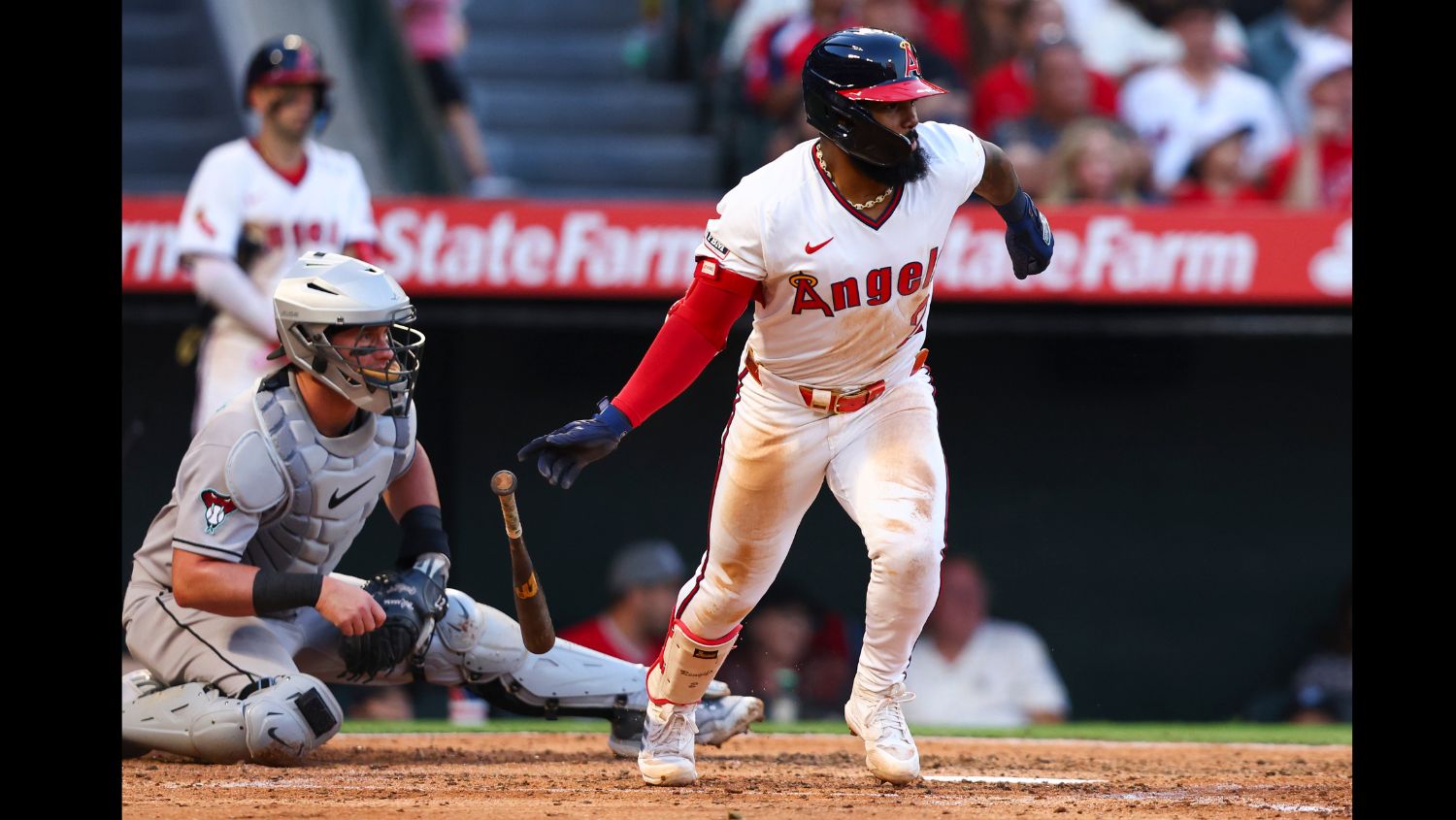 Diamondbacks claw back against Angels bullpen, fall late