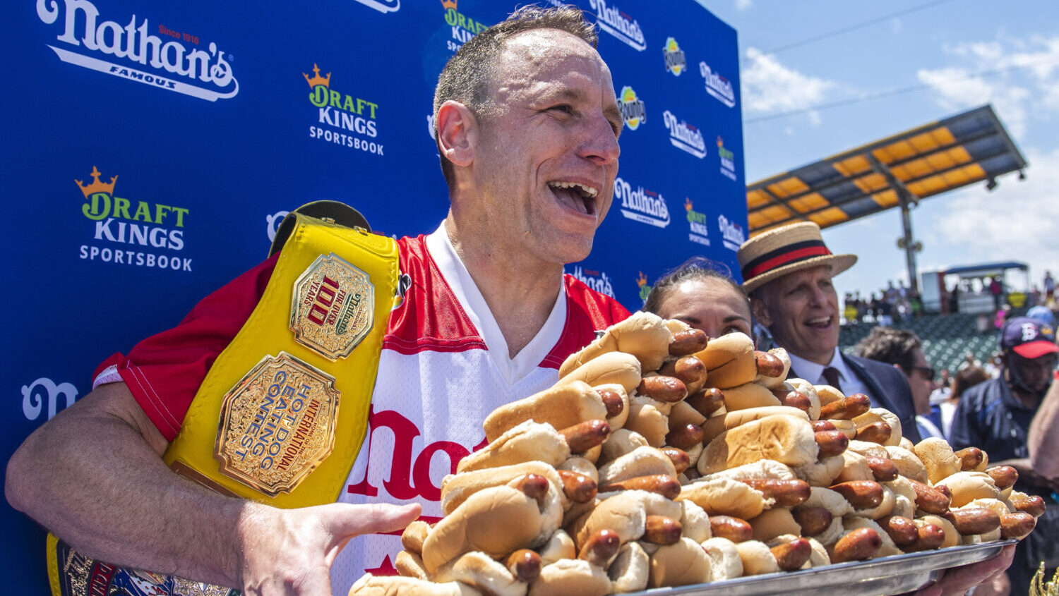 Joey Chestnut wins 17th Famous hot dog eating contest