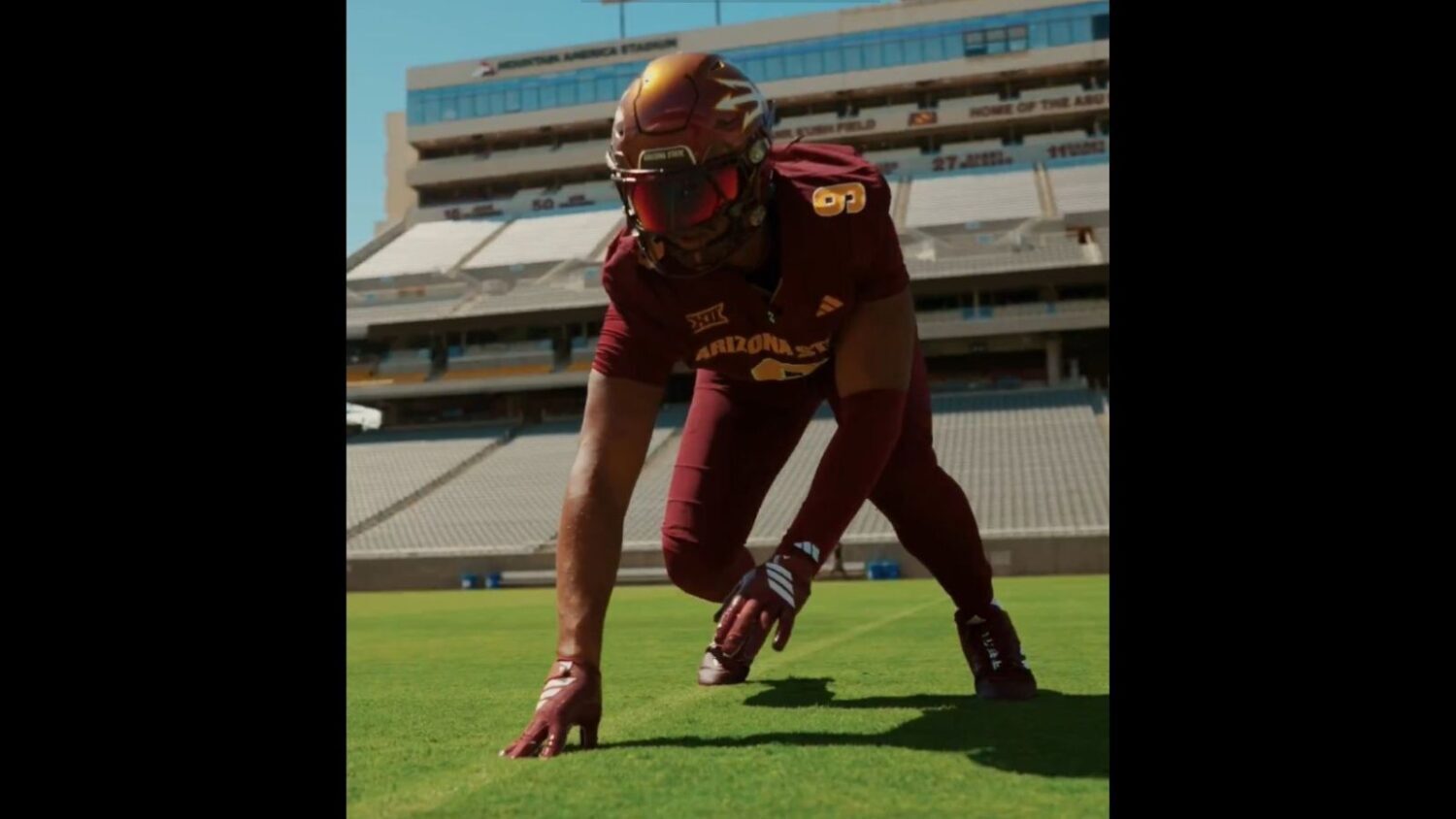 ASU football wearing all maroon uniforms vs. Texas State