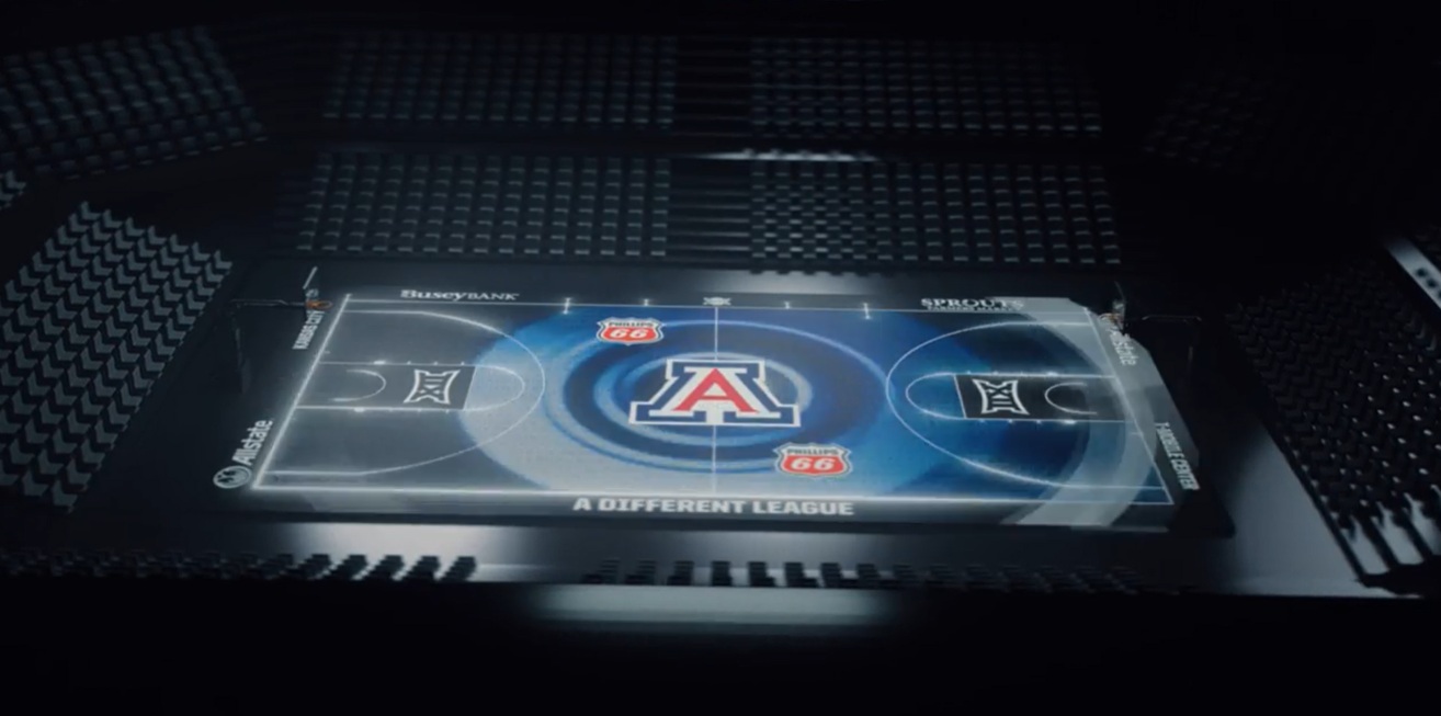 Big 12 unveils LED glass basketball court for conference tournaments ...